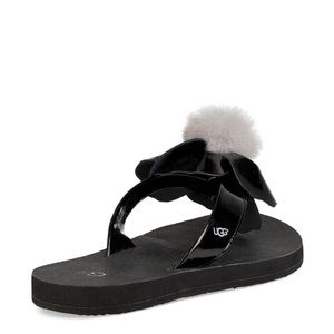 UGG | Shoes | Ugg Poppy Sheepskin Pom Pom Thong Sandal | Poshmark